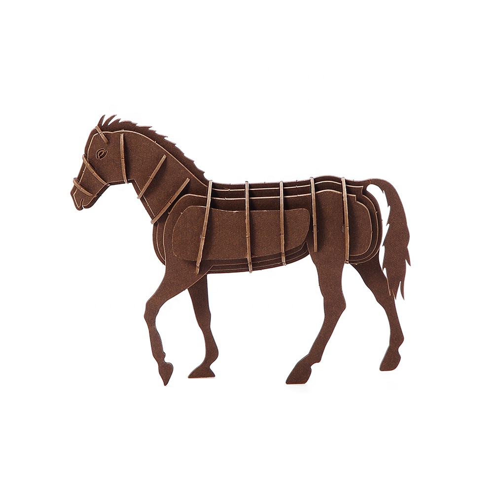 3d paper craft horse model puzzle