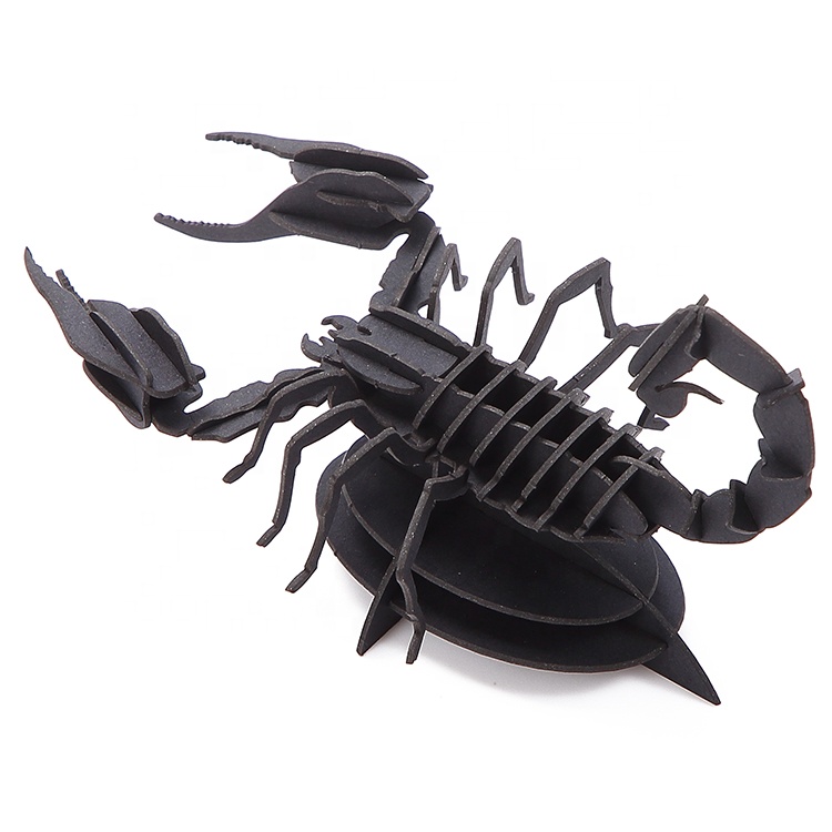 3D Paper Puzzle Brain Teaser, DIY Papercrafts Assemble Insect Scorpion ...